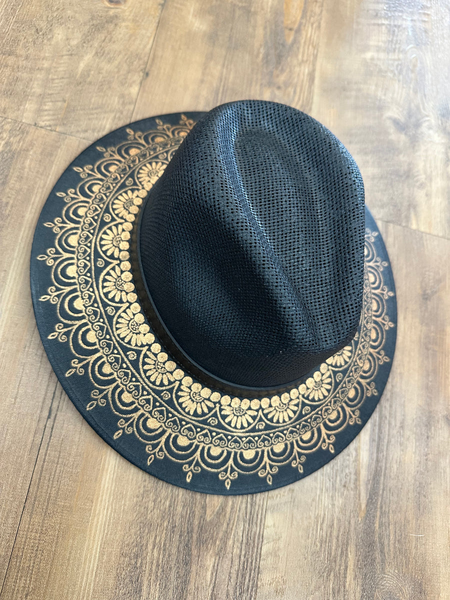 Hand painted Mexican hat Mandala – Cielito Lindo