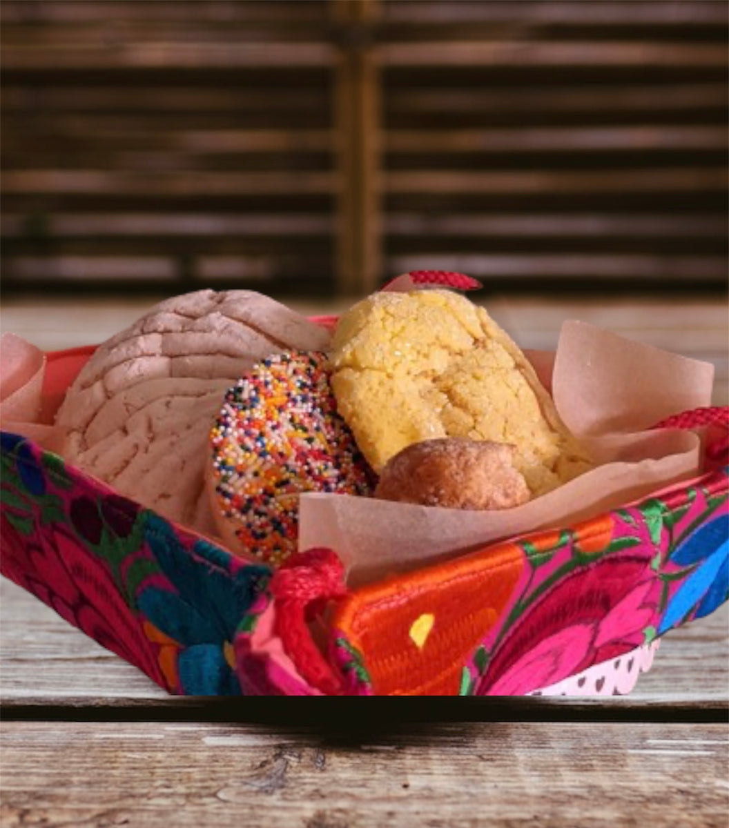 Mexican Embroidered Bread Basket – Cielito Lindo